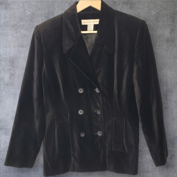 Apostrophe | Jackets & Coats | Vintage Apostrophe Black Velvet Blazer ...